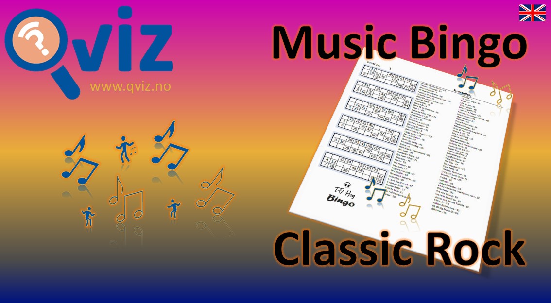 Classic Rock - Musikk Bingo 90 - Qviz