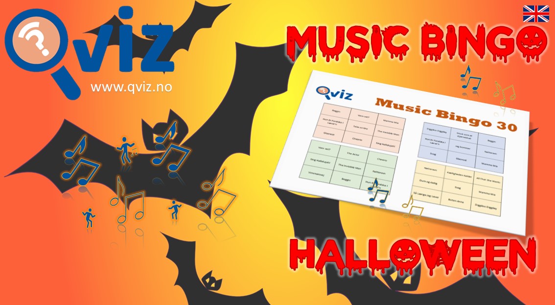 Halloween - Musikk Bingo 30 - Qviz