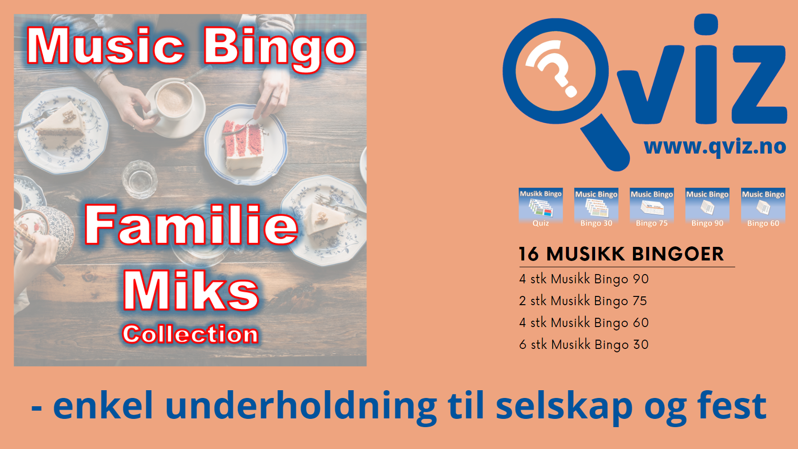 Familie Miks Collection - Musikk Bingo - Qviz
