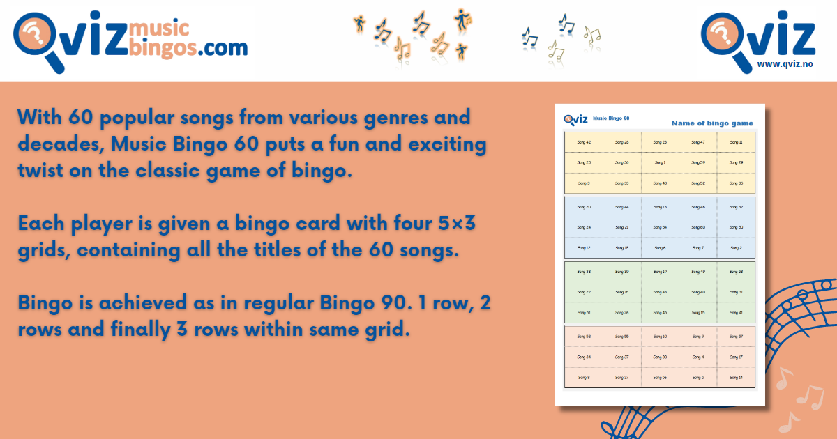 Hit Mix Vol 2 - Musikk Bingo 60 - Qviz