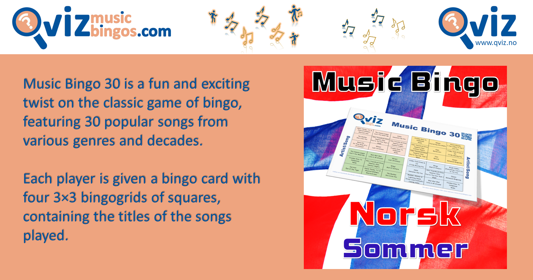 Norsk Sommer - Musikk Bingo 30 - Qviz