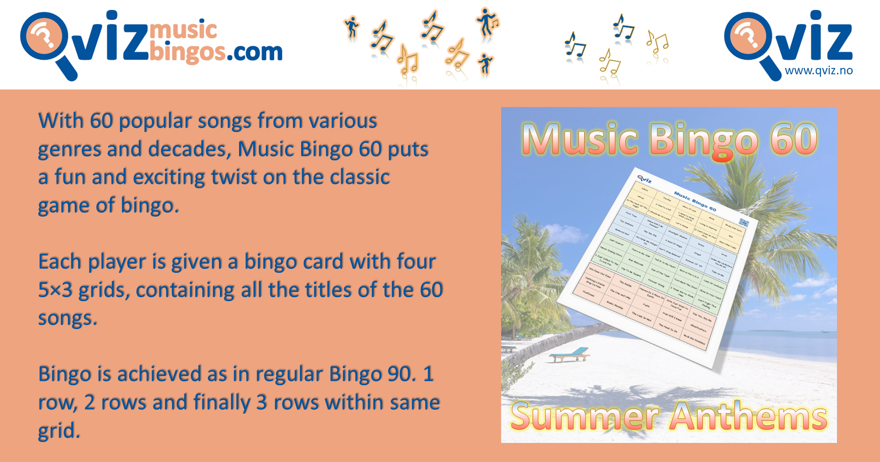 Summer Anthems - Musikk Bingo 60 - Qviz